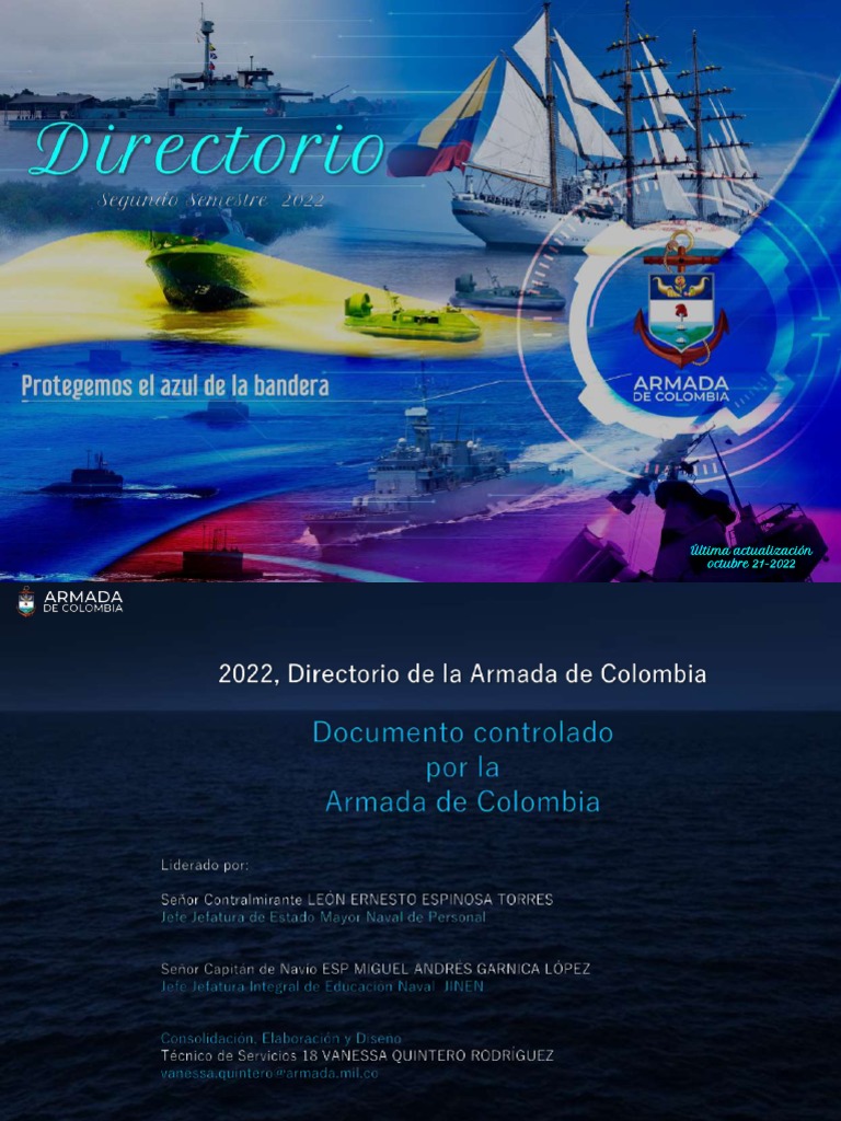 Directorio Armada Nacional II Semestre 2022 Actualizado Octubre 21-22 | PDF