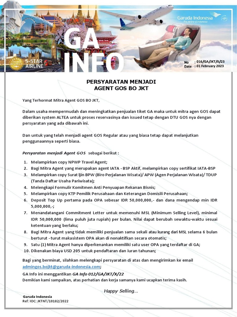 016 Persyaratan Menjadi Agent Gos. | PDF