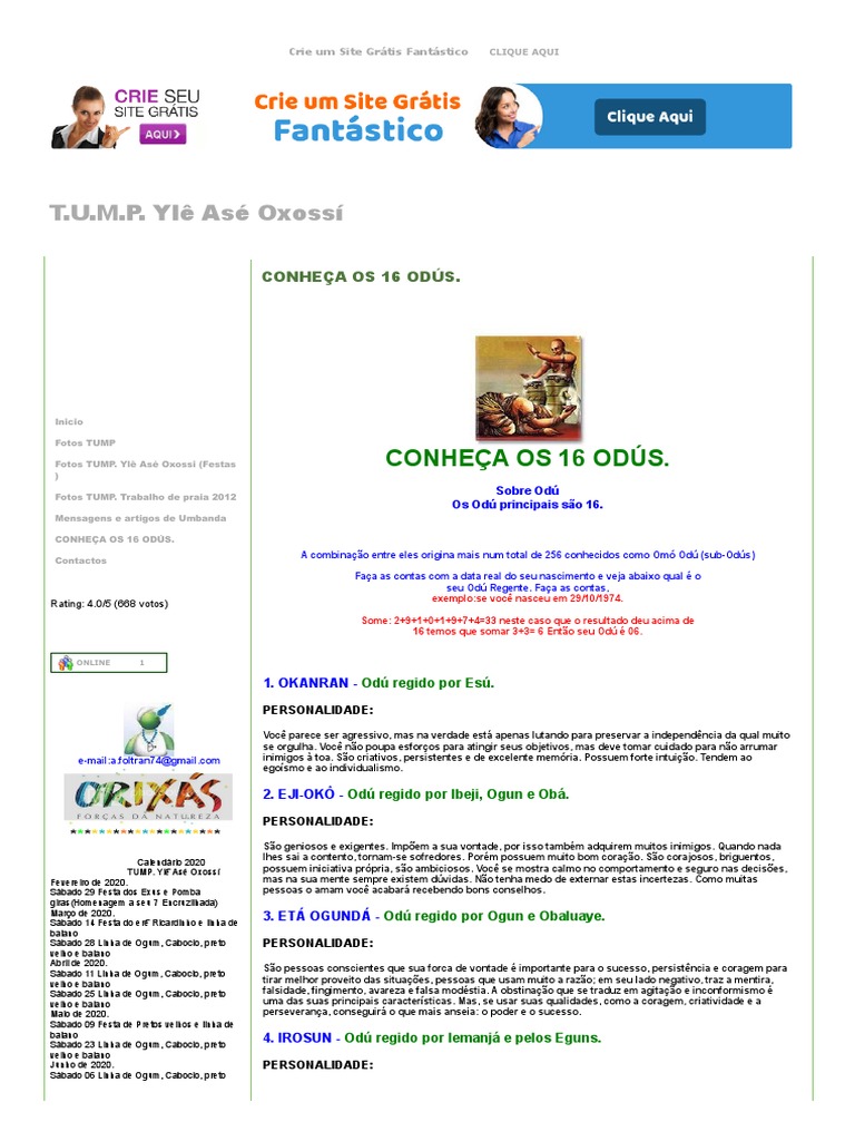 Conheça Os 16 Odús | PDF