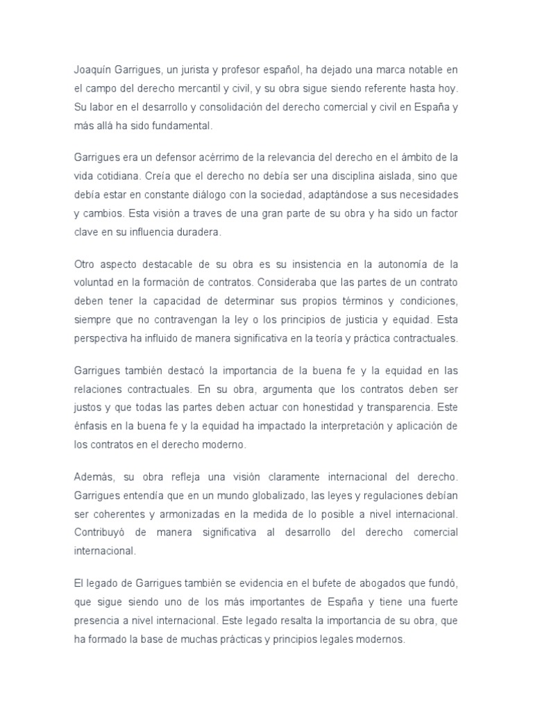 Joaquín Garrigues | PDF