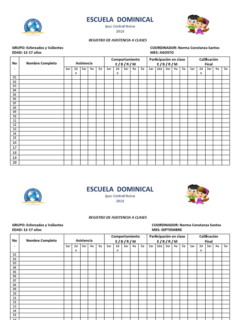 Registro de Asistencia | PDF