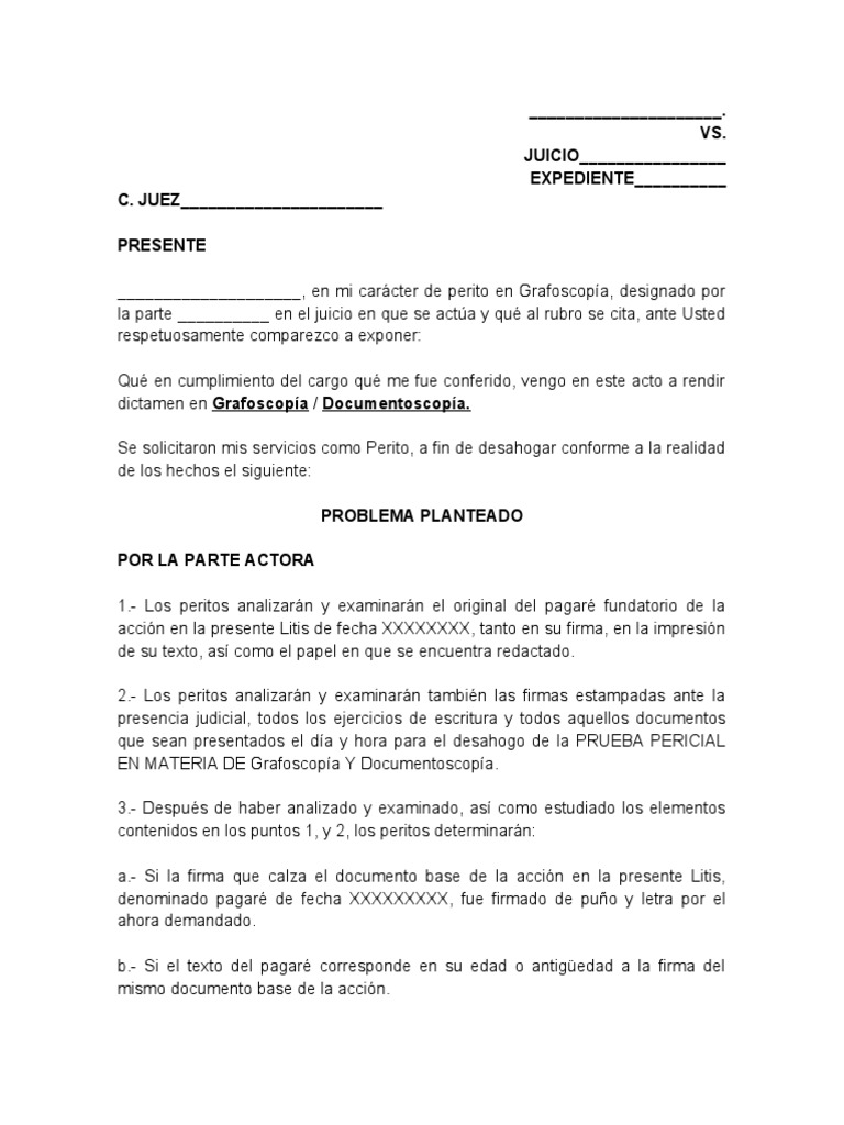 Peritaje Grafoscopia Original | PDF