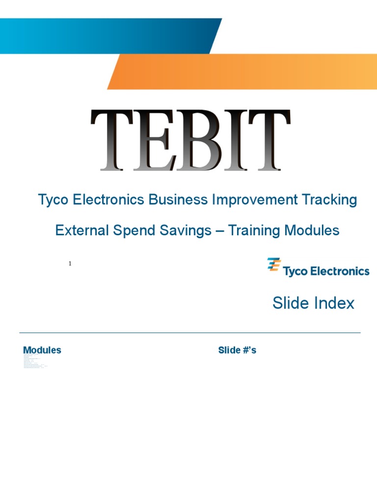 Tebit Training External Spend Reductionrev B | PDF | Computers