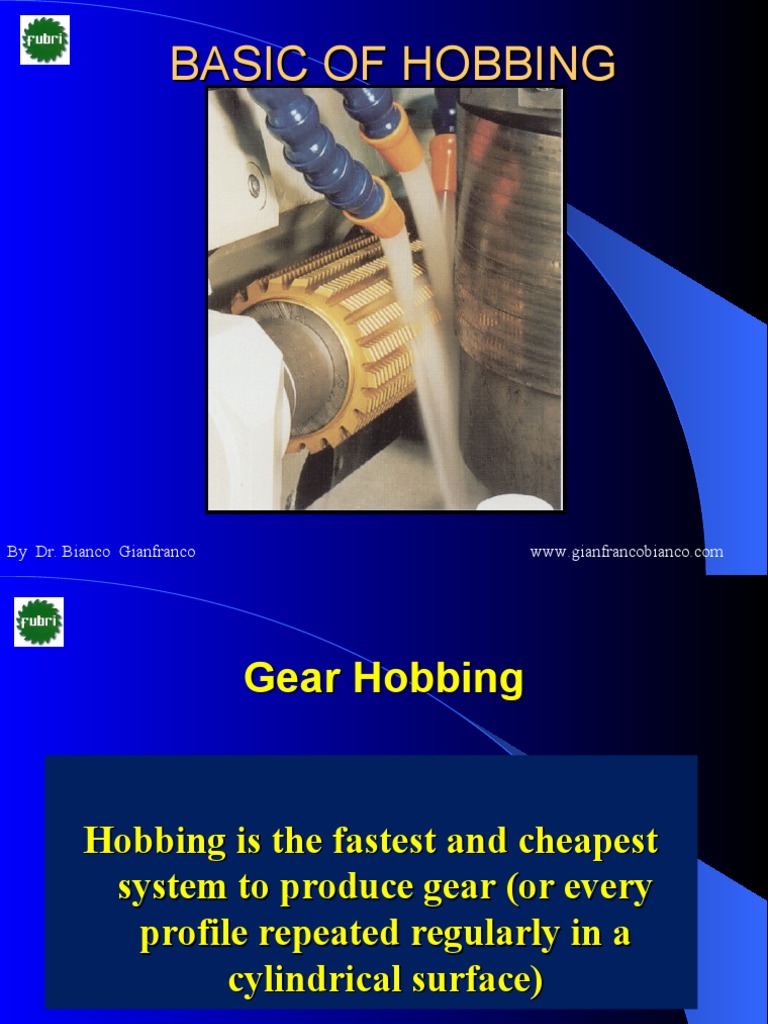 Basic of Hobbing. | PDF | Gear | Materials