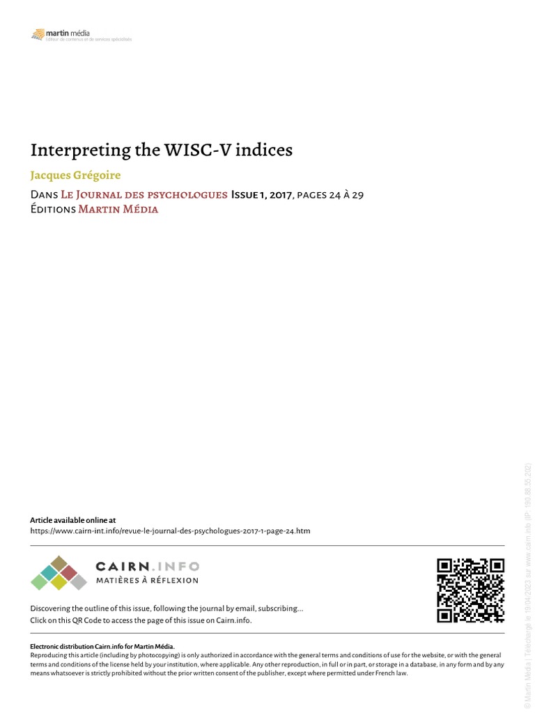 Wisc V Interpretation | PDF | Wechsler Adult Intelligence Scale ...