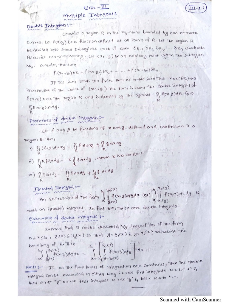 Multiple Integrals | PDF Multiple Integrals | PDF