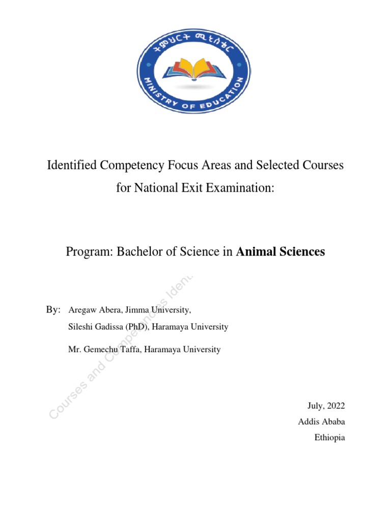Animal Science Exit Exam | PDF