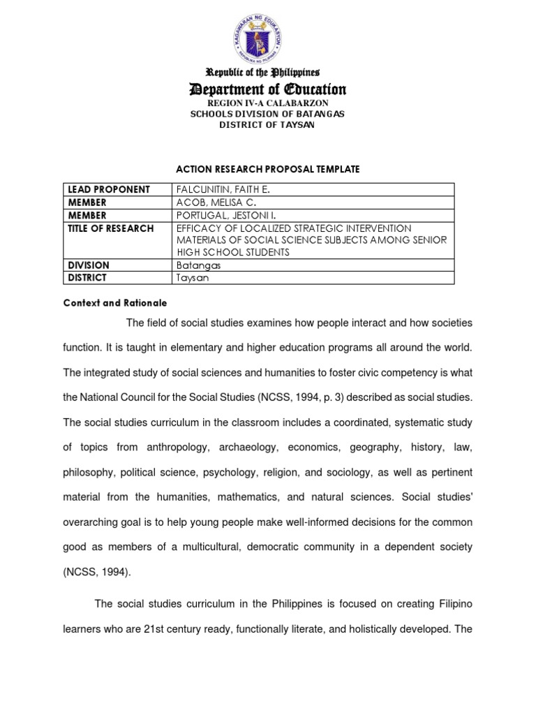 Efficacy of Localized Strategic Intervention Materials of Social ...