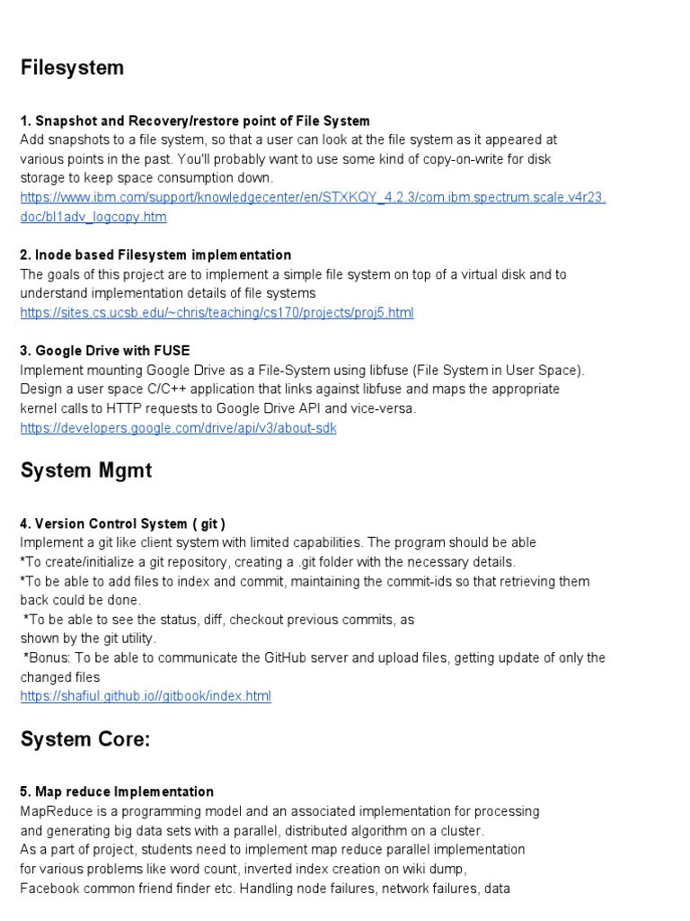 Projectlist | PDF | Thread (Computing) | File System