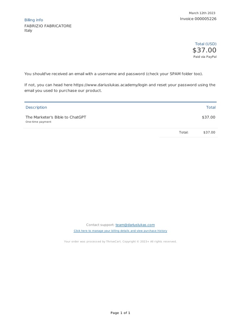 Darius Lukas Pte LTD - Invoice 000005226 | PDF