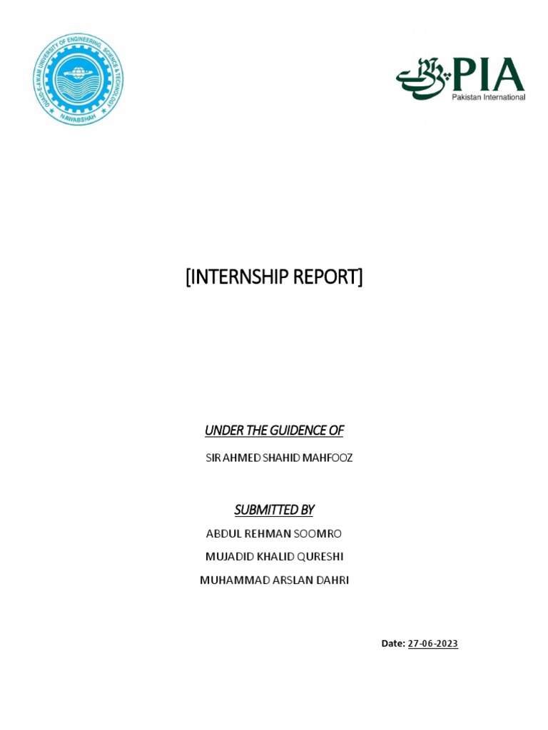 PIA Internship Report | PDF