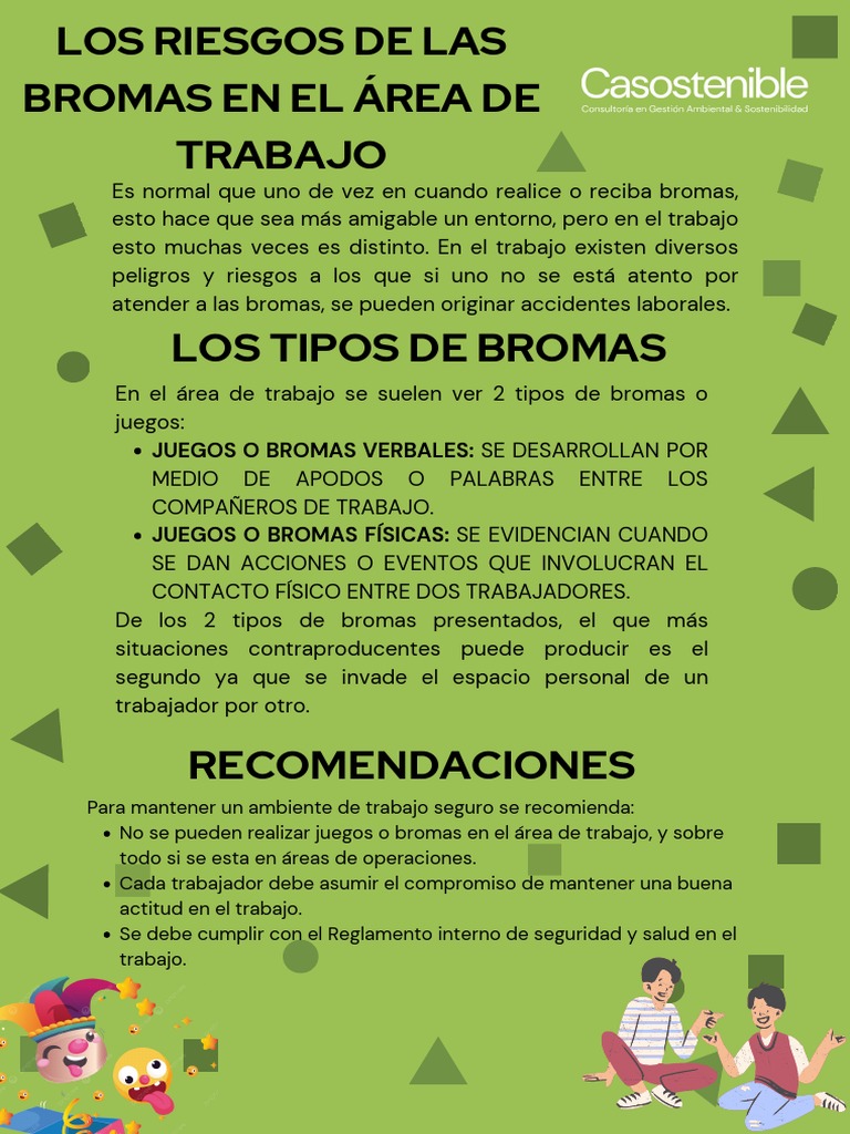Los riesgos de las bromas en el área de trabajo | PDF