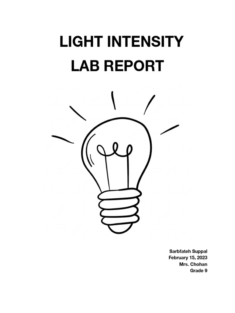 Light Intensity | PDF