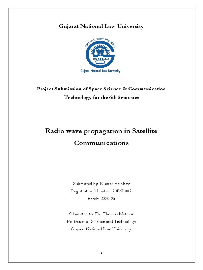 Radio Wave Propagation in Satellite Communications | PDF