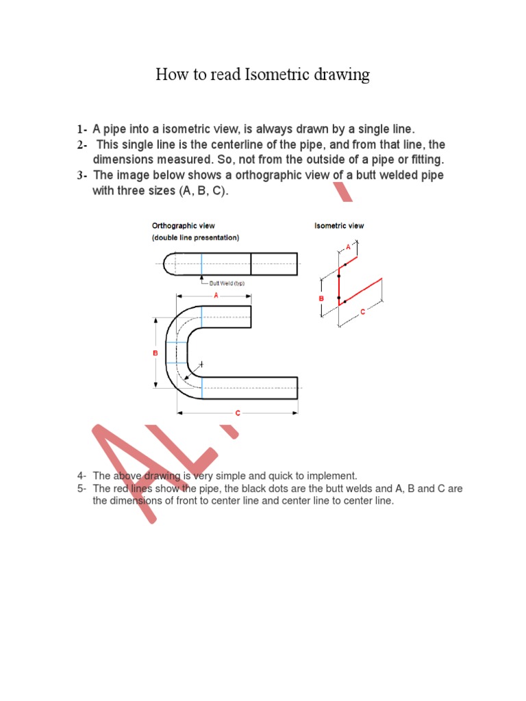 How To Read Isometric Drawing | PDF