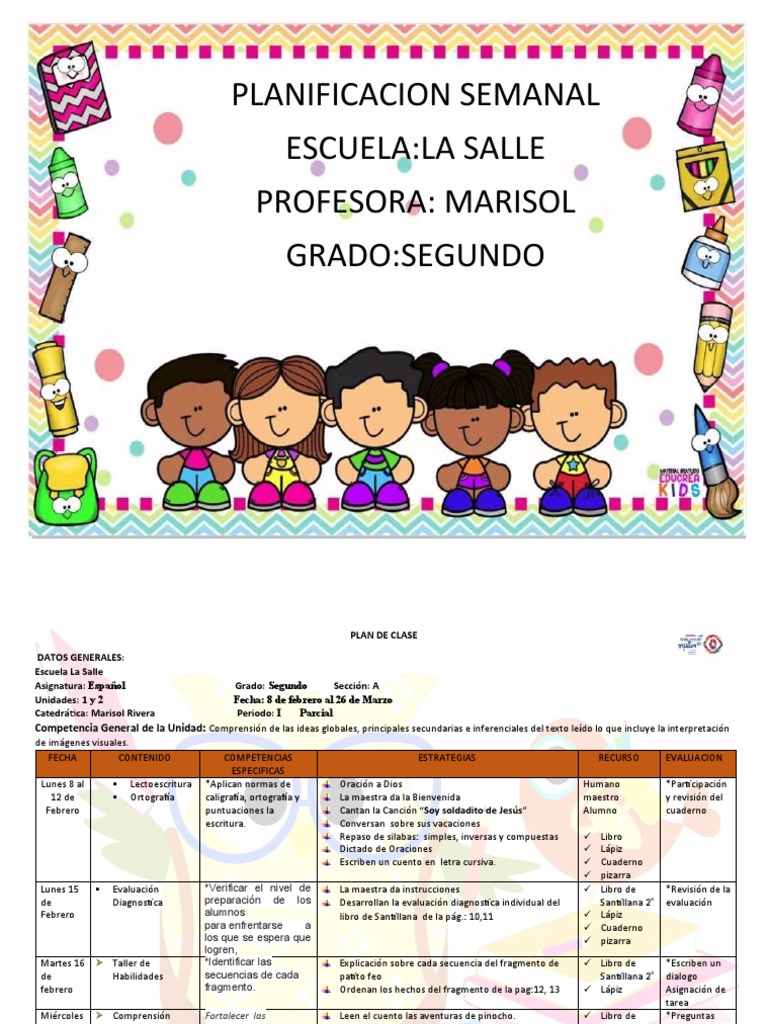 Plan de Marisol Segundo | PDF