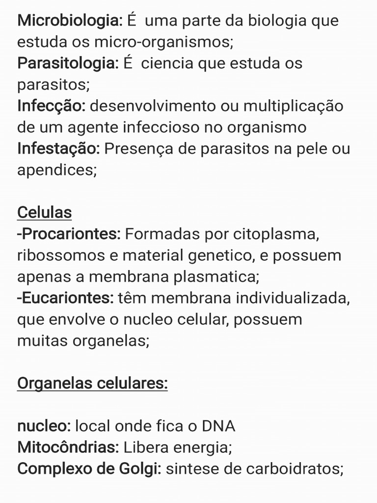 Microbiológia e Parasitologia - 210409 - 184230 | PDF