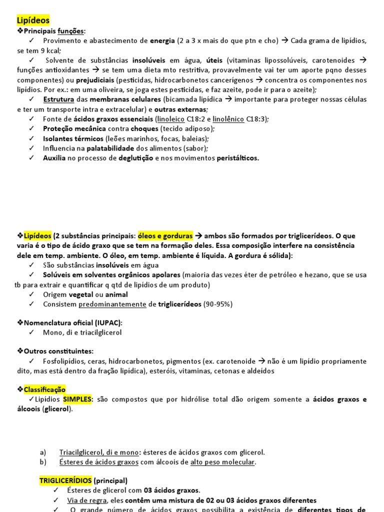 Aulas 11 e 12 - Lipídeos | PDF | Lipídio | Gordura