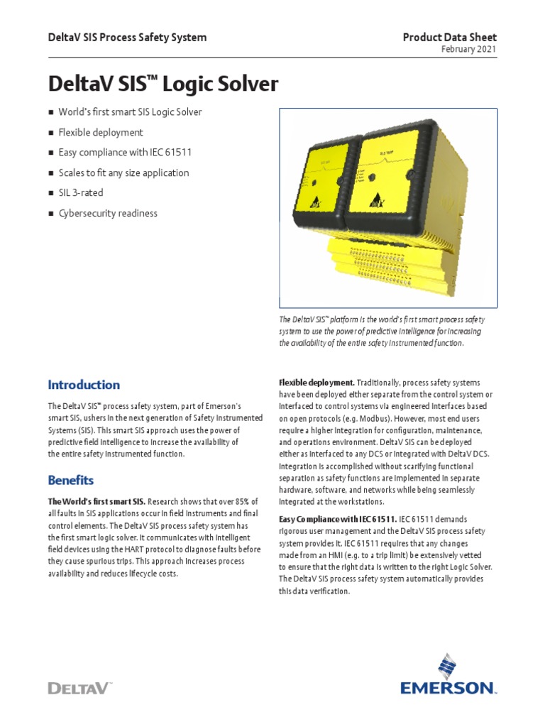 DeltaV SIS™ Logic Solver | PDF | Computer Network | Input/Output DeltaV SIS™ Logic Solver | PDF | Computer Network | Input/Output