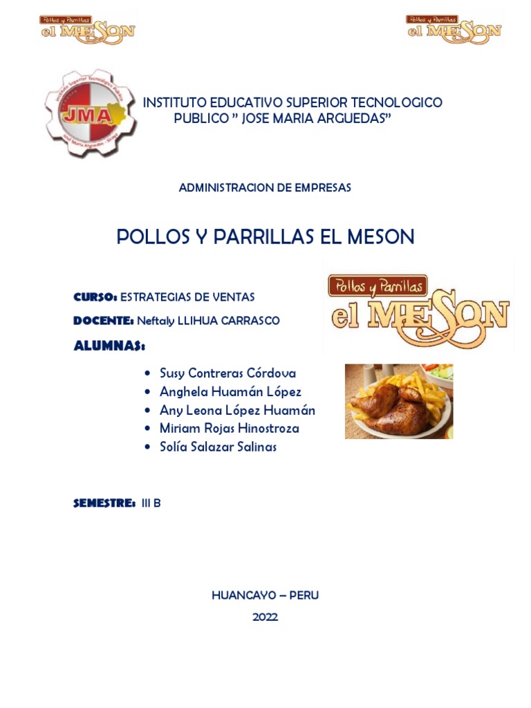 Empresa Pollos El Meson | PDF | Carne | Alimentos