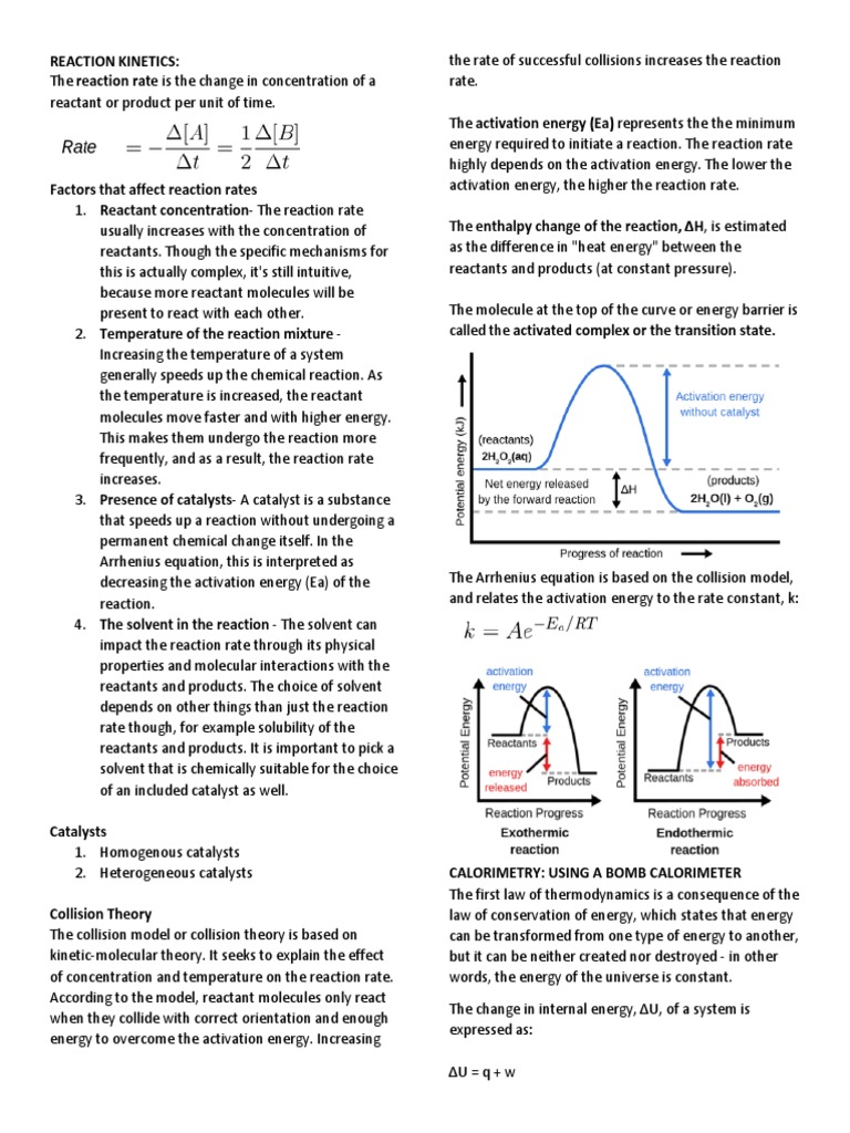 Reaction Kinetics | PDF Reaction Kinetics | PDF