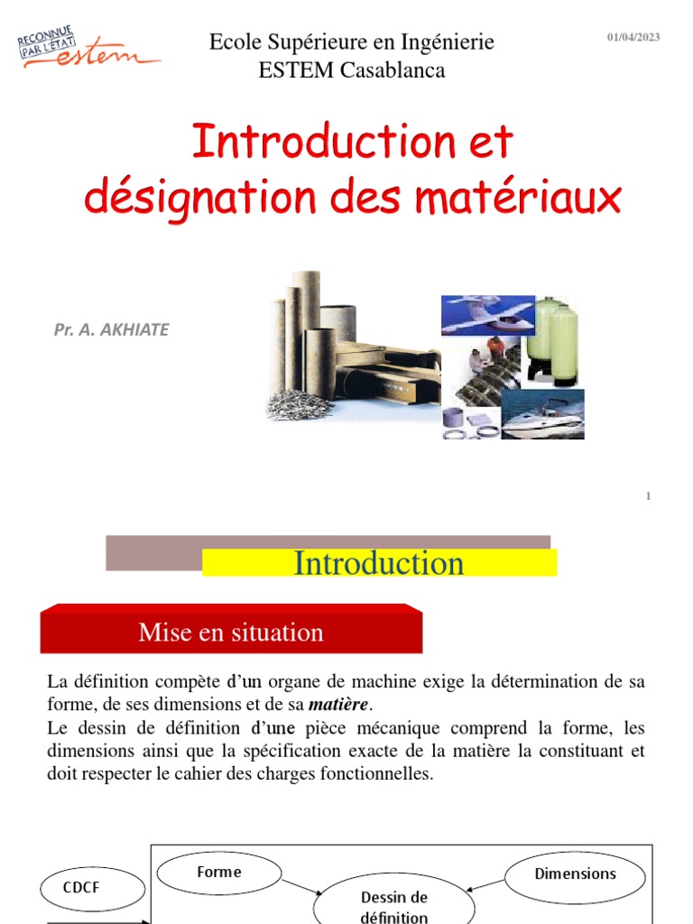 Introduction Et Désignation Des Matériaux Métallique - 230402 - 174326 | PDF