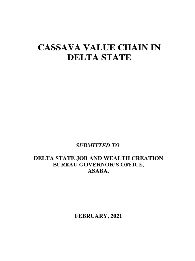 Cassava Value Chain | PDF
