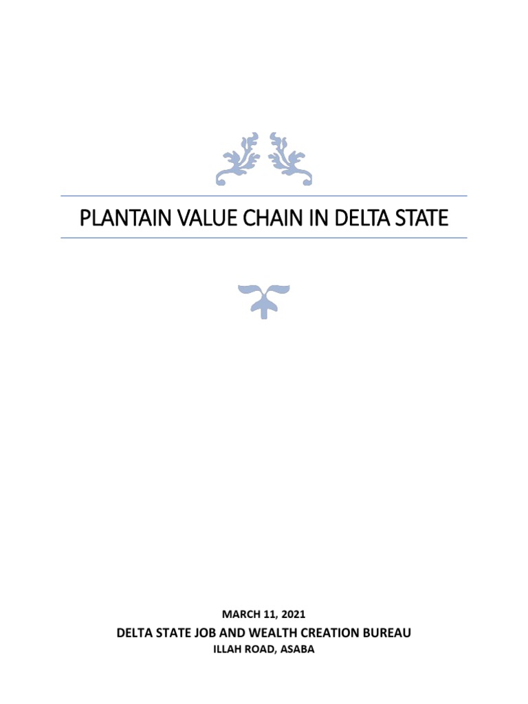 Plantain Value Chain in Delta State | PDF