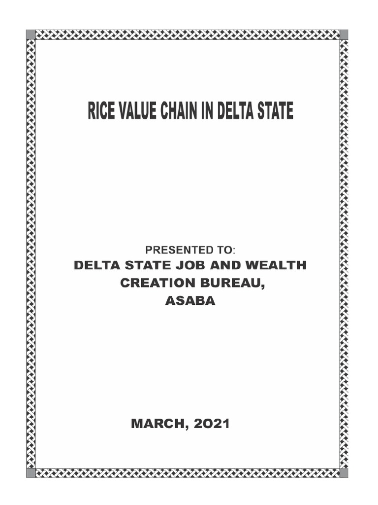 Rice Value Chain | PDF