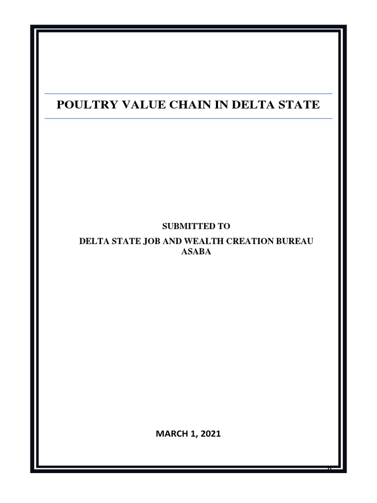 Poultry Value Chain in Delta State | PDF | Poultry | Poultry Farming