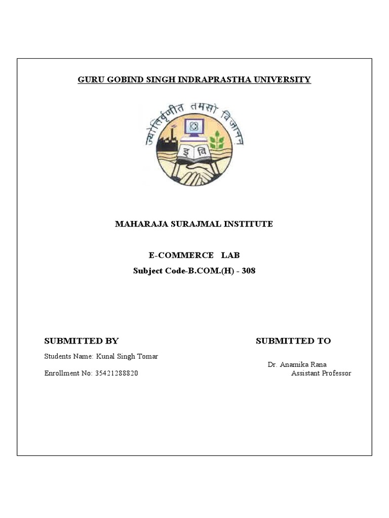 Kunal Tomar Ecomm File | PDF | World Wide Web | Internet & Web