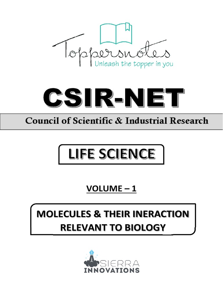 1.CSIR Life Science Sample MOLECULES THEIR INERACTION RELEVANT TO ...