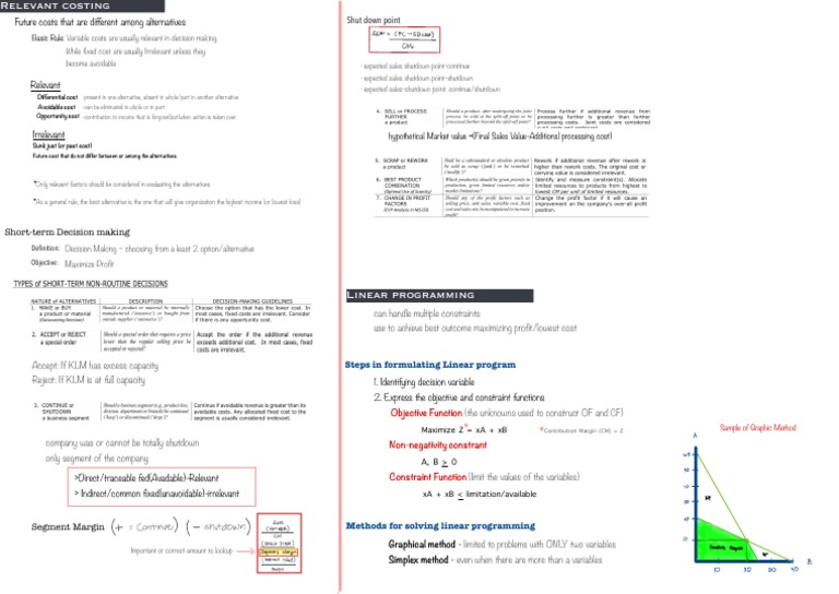 Relevant Costing | PDF | Decision Making | Linear Programming