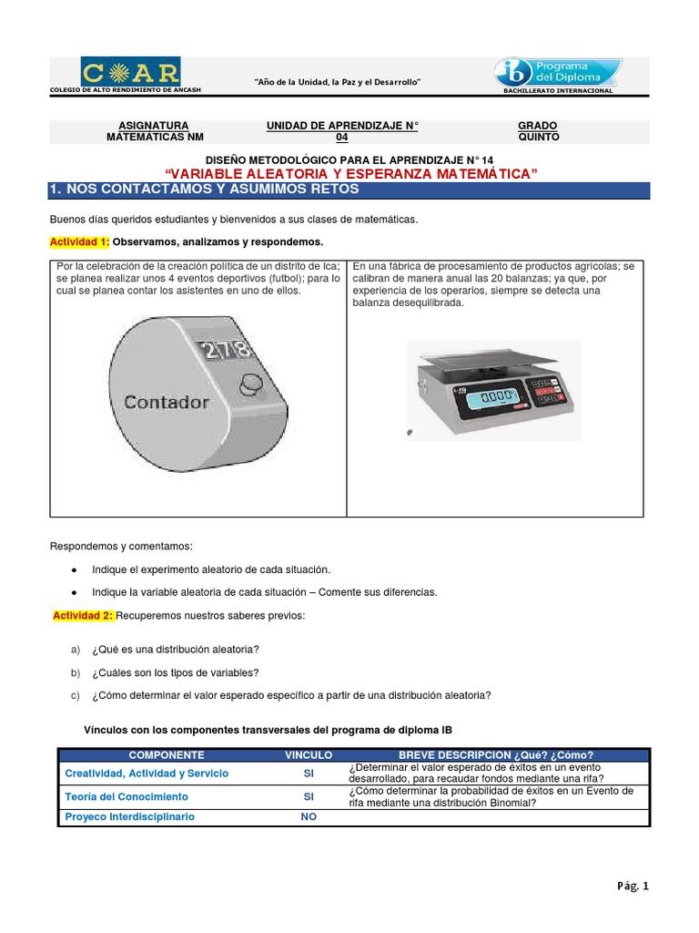 MATEMATICA 5TO - UNIDAD IV - DMpA - N°14 | PDF