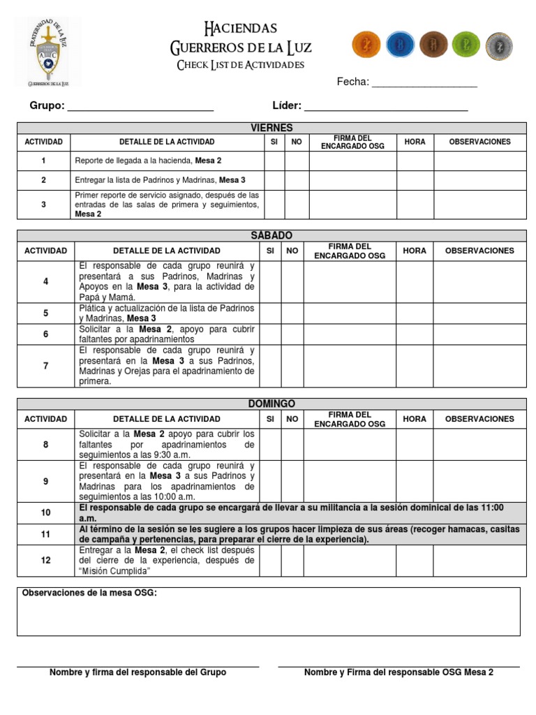 Formato CheckList JULIO 2023 | PDF