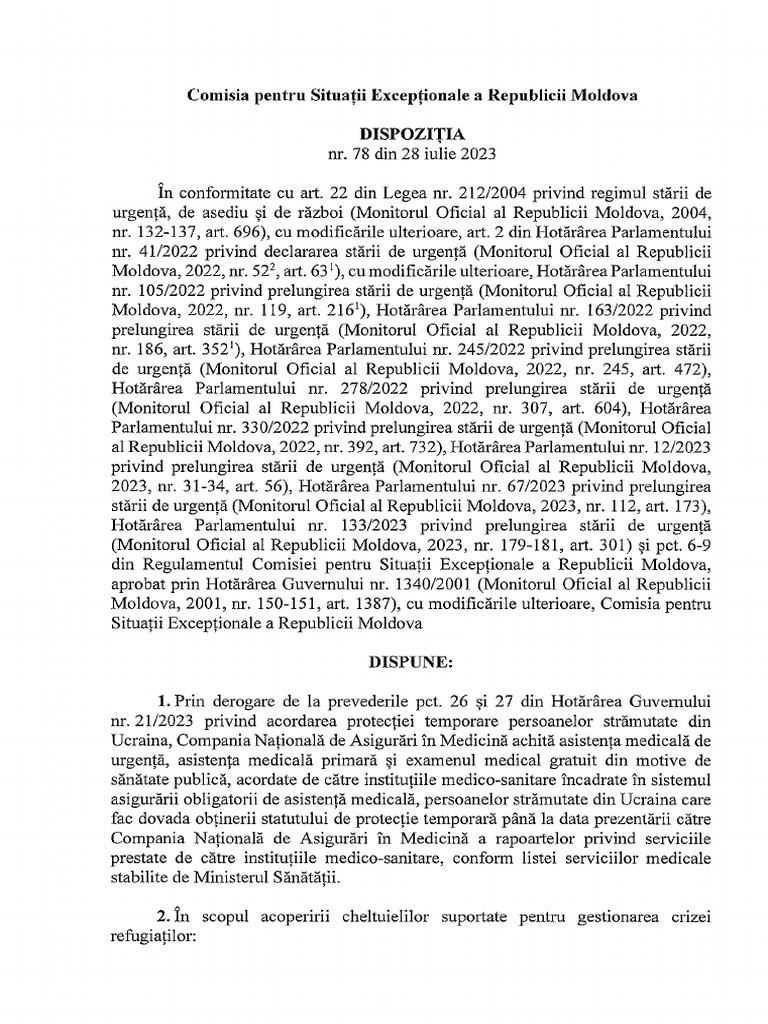 Dispozitia Cse Nr. 78 Dispozitia Cse 28.07.2023 | PDF Dispozitia Cse Nr. 78 Dispozitia Cse 28.07.2023 | PDF