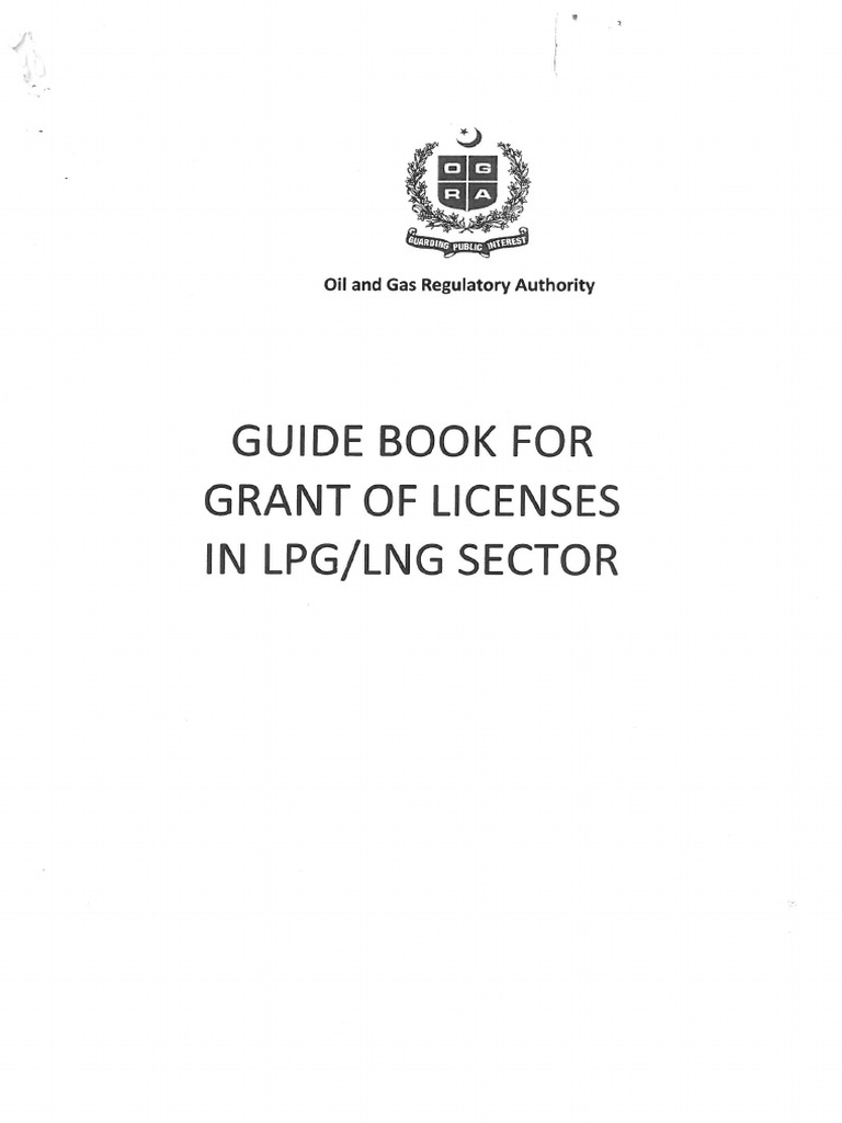 Guide Book For Grant of Licenses in LPGLNG Sector | PDF