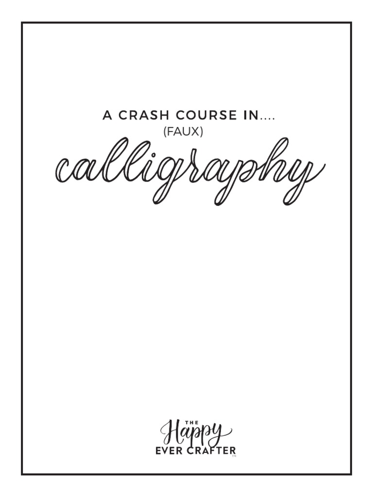 Crash Course Workbook English Calligraphy | PDF | Calligraphy | Writing