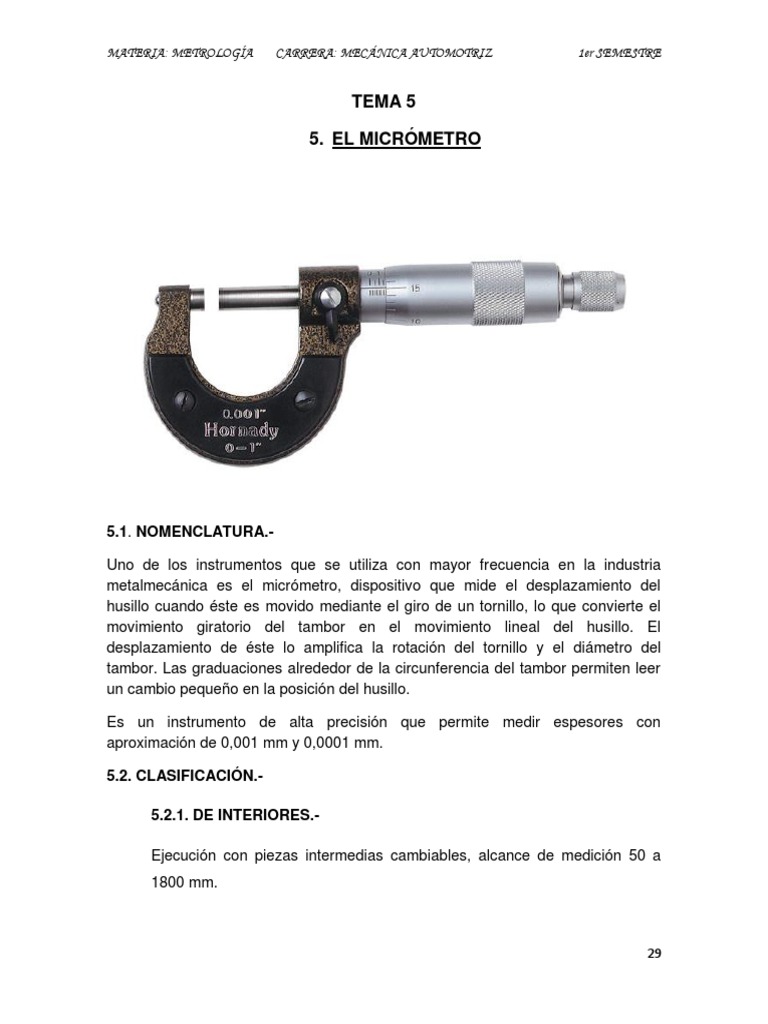 Micrometro | PDF