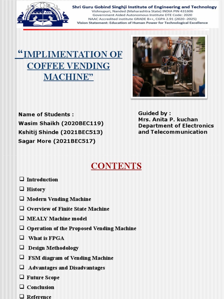 KSW Presentation | PDF | Vending Machine | Logic Gate
