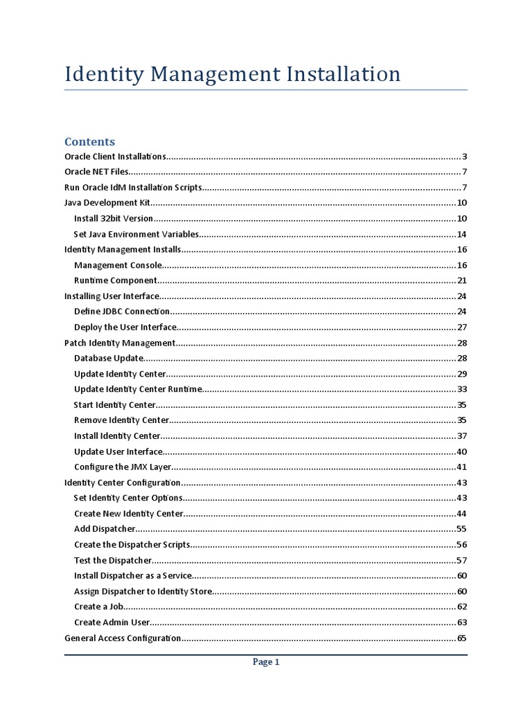 IdM - Installtion | PDF | Databases | Oracle Corporation