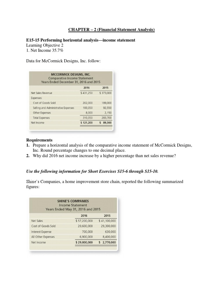 Chapter 2 Exercise | PDF