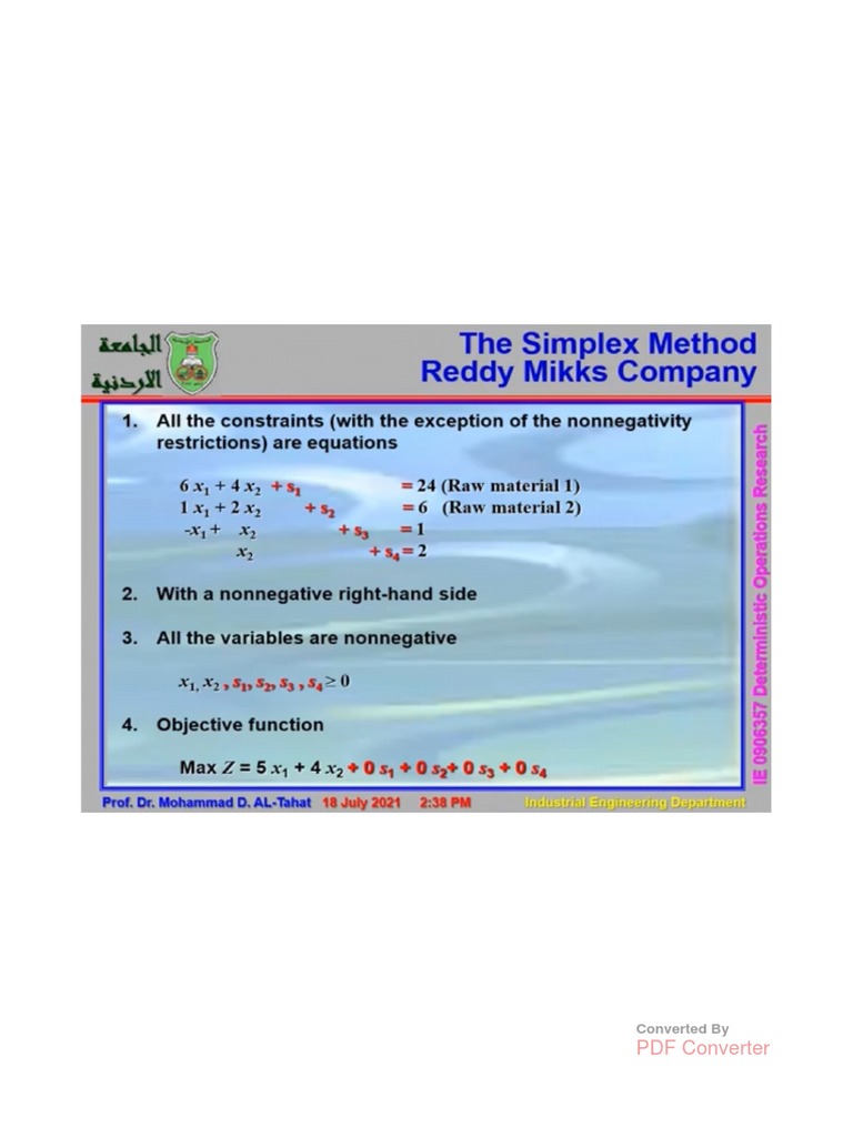Simplex Method | PDF