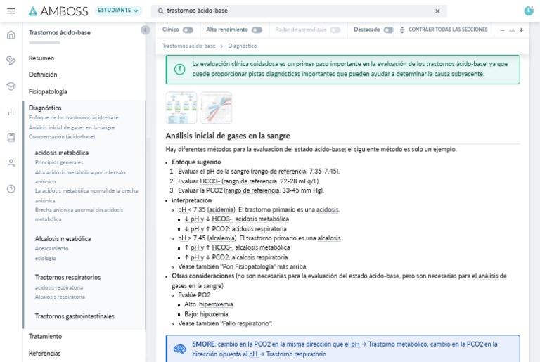 Trastornos Ácido-Base - AMBOSS | PDF | Especialidades Medicas | Emergencias Médicas