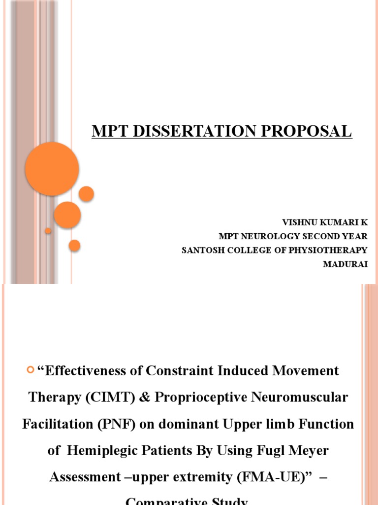 MPT Dissertation PPT Corrected | PDF | Nervous System | Neurology