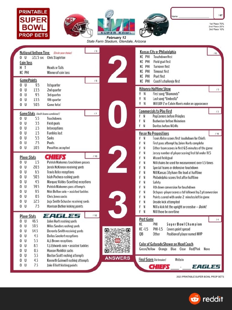 Superbowl 2023 Props | PDF