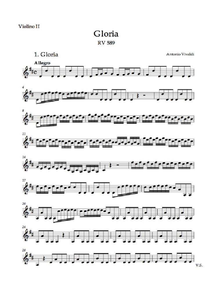 Gloria Vivaldi - Violin Ii 1 | PDF