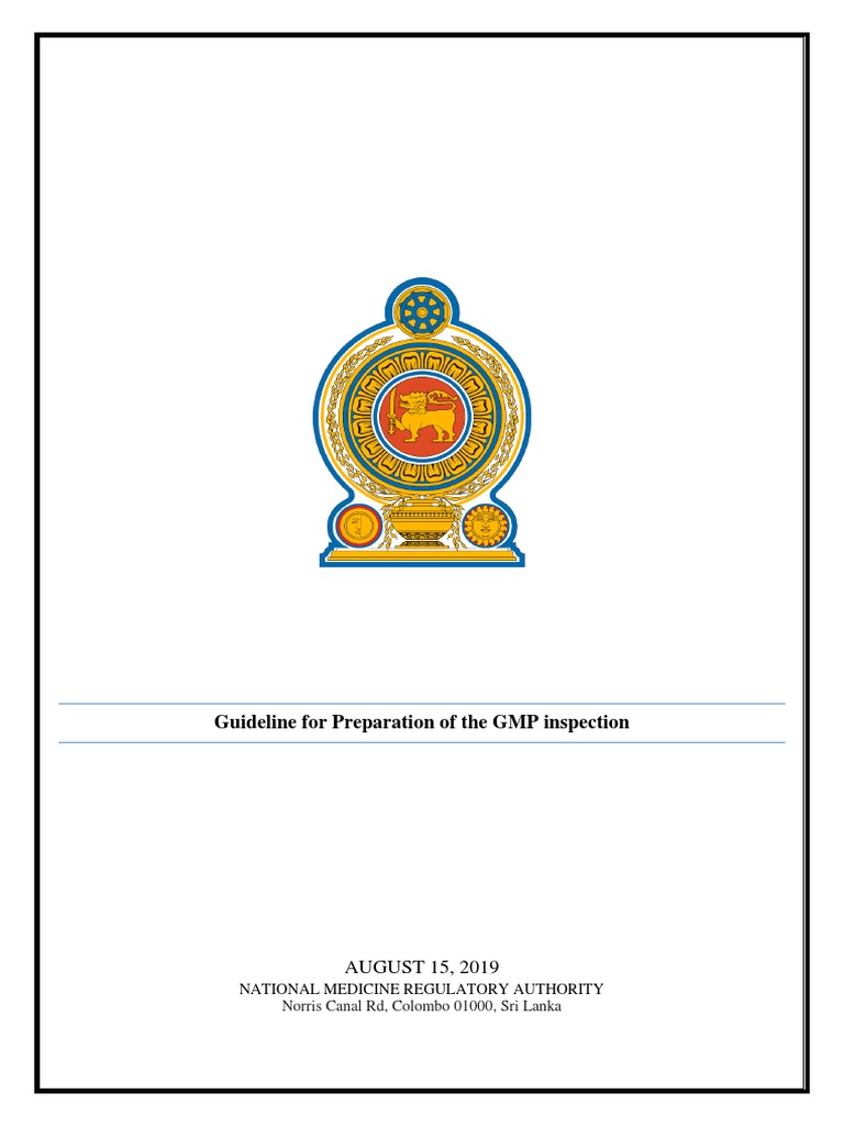 Guideline On Preparation of GMP Inspection | PDF