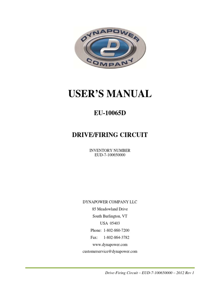 Drive-Firing Circuit - EUD-7-100650000 - 2012 Rev 1 | PDF | Amplifier | Power Supply