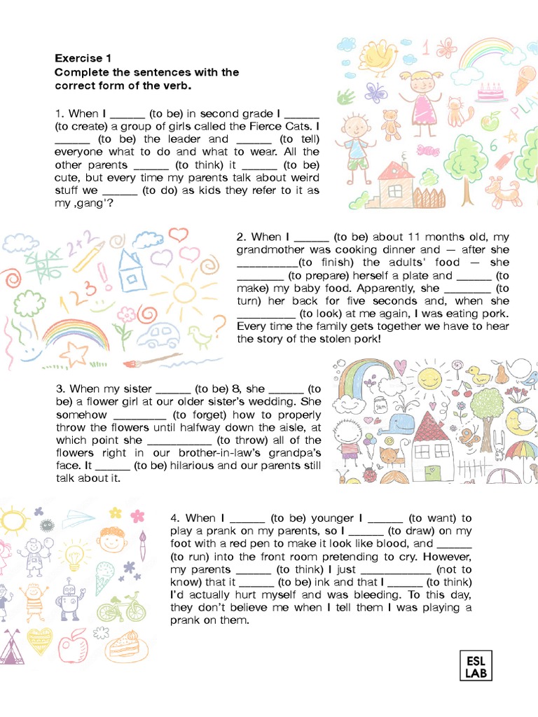 Childhood stories_Grammar_S | PDF